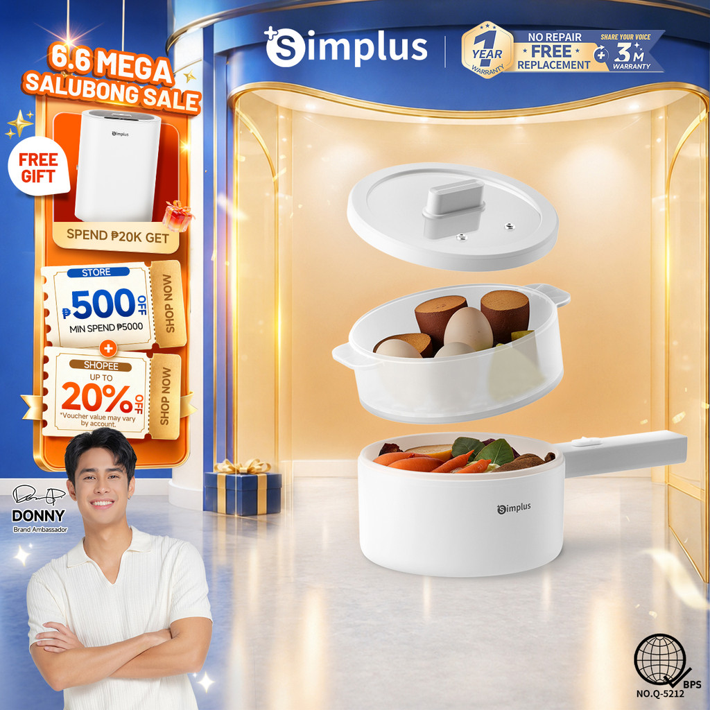 Simplus Electric Cooker with Steamer Rice Cooker Multi-Functional Non ...