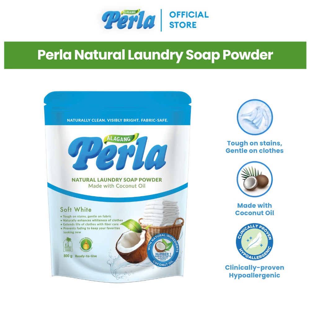 Perla Natural Laundry Soap Powder 800g | Hypoallergenic | Tough on ...