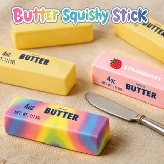 Novel Simulation Butter Stick Squishy Cute Desk Ornament Soft Hand ...