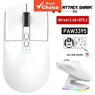 Attack Shark X6 PAW3395 Bluetooth Mouse Tri-Mode Connection RGB Touch ...