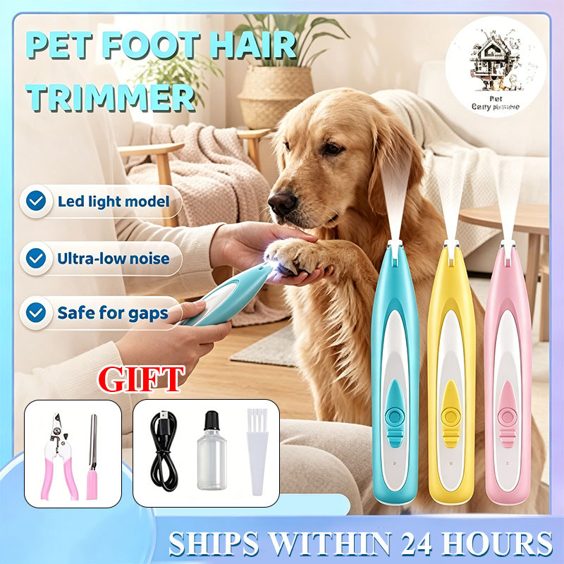 Professional Mute Safe Electric Pet Paw Shaver Clipper Dog Cat Foot ...