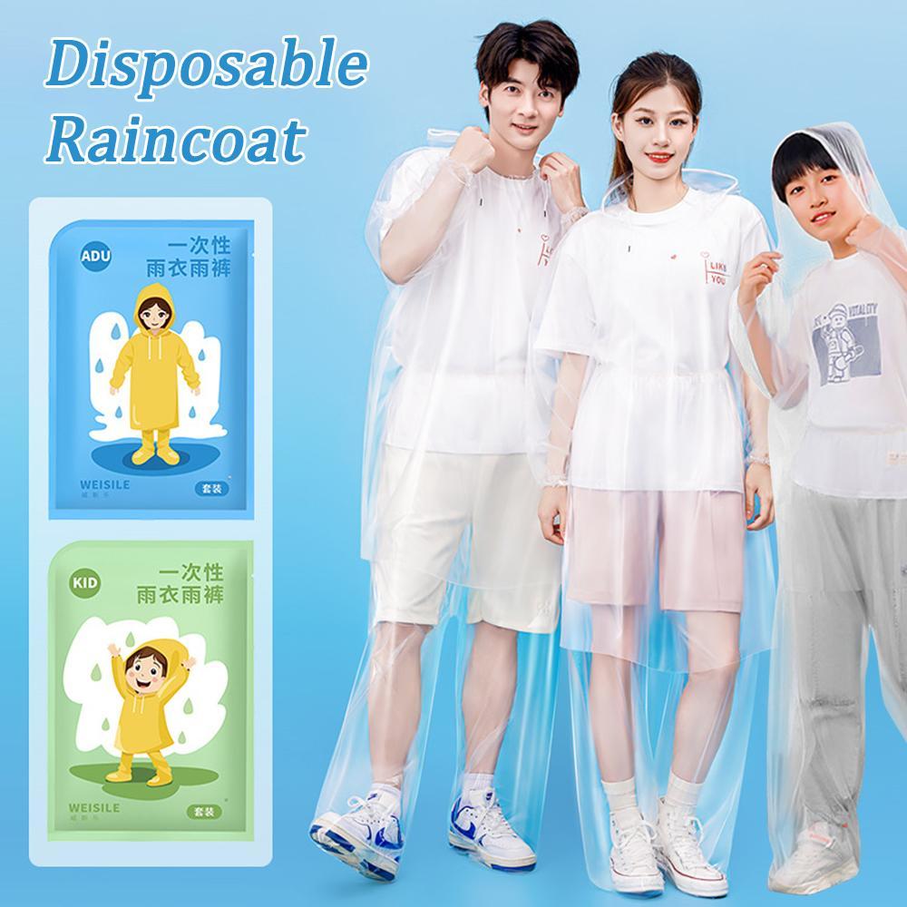 KANGNAI 1set Disposable Raincoat, Vacuum Compression Card Packaging ...