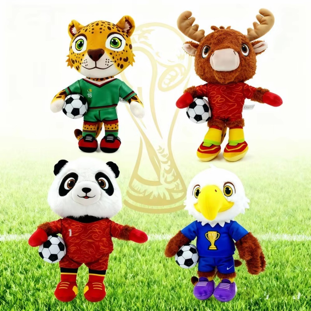 Football Mascot Plush Toy Football 2026 World Cup Moose Panda Eagle ...