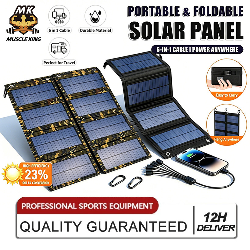 Foldable Solar Panel 100W Charger Portable IP65 Waterproof USB Solar ...
