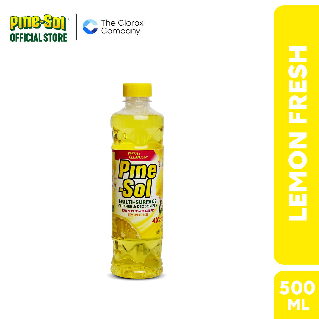 Pine-Sol Multi-Surface Cleaner Lemon Fresh 500mL | Powerful 4X Cleaning ...