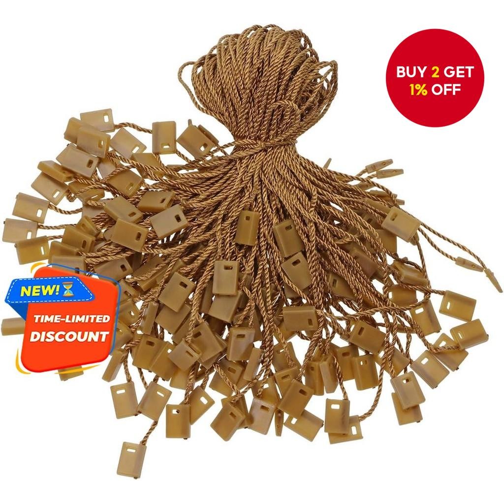 1000 brown hang tag strings for clothes, gift bags, price tags, shoes ...