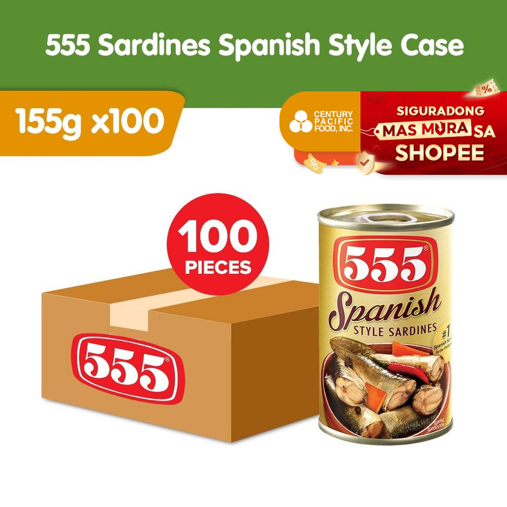 555 Sardines Spanish Style 155g (Case of 100pcs) - Rich in Calcium ...