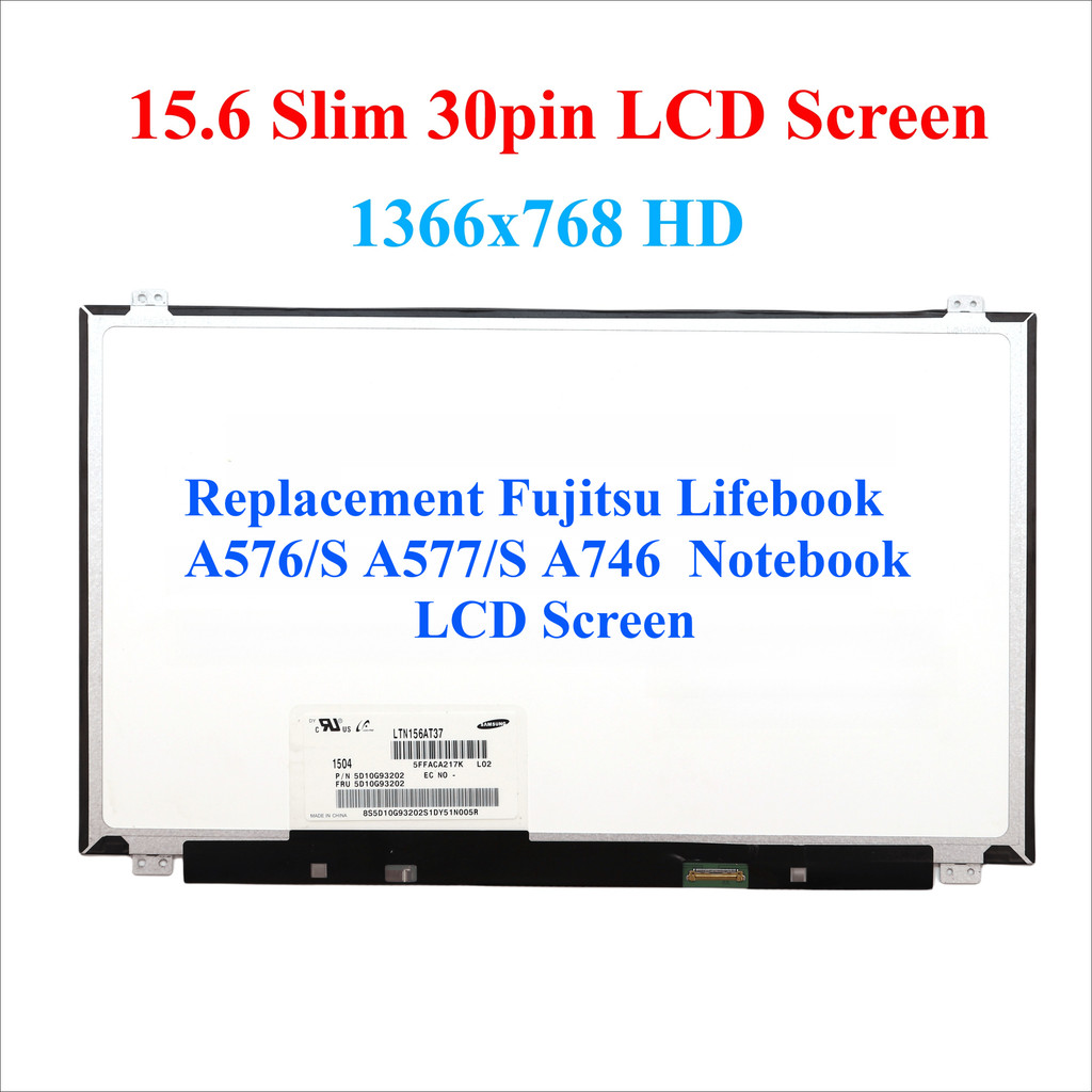 Replacement Fujitsu Lifebook A576/S A577/S A746 Notebook LCD Screen ...