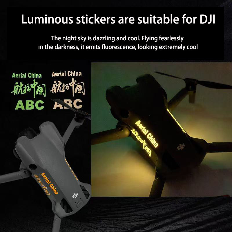For DJI MINI 5 PRO Luminous Stickers Night Flight Personalized Creative ...