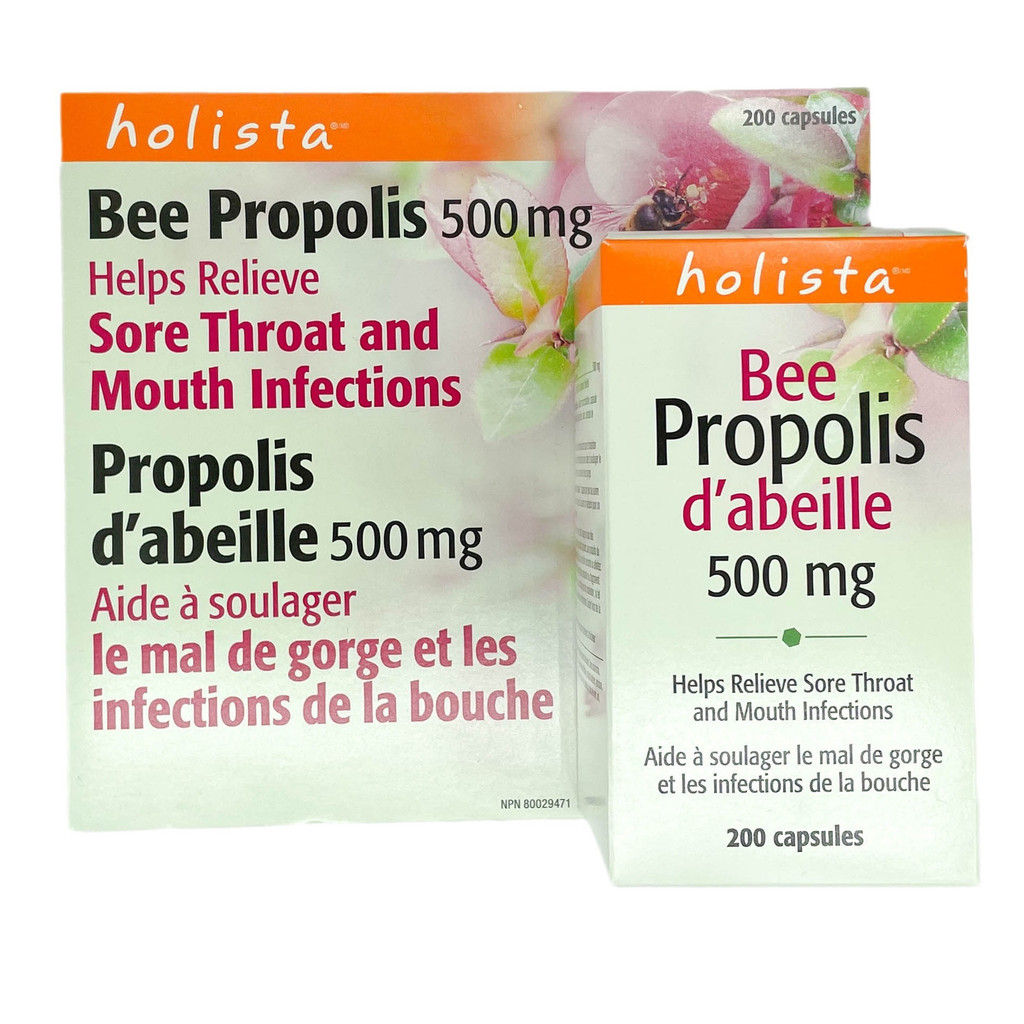 Canadian Original Holista Bee Propolis Natural Propolis Capsules 500mg ...