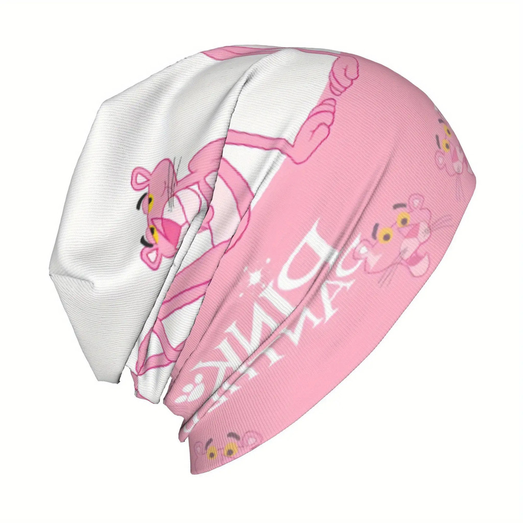 Pink Panther Cartoon Beanie Hat - Unisex Hip Hop Knit Skull Cap with ...