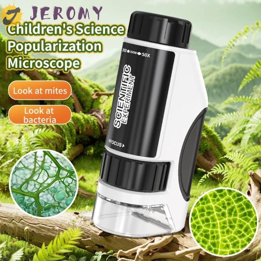 JEROMY Microscope Science Toy, Zoom 50x-300x Battery Powered Kids ...