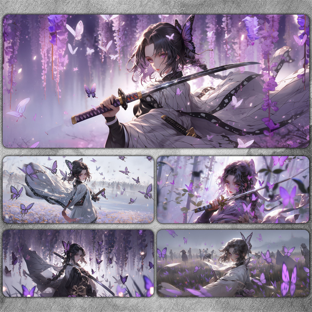 DemonSlayer Mouse Pad Kochou Shinobu Cartoon Gaming Pads Large Nezuko ...