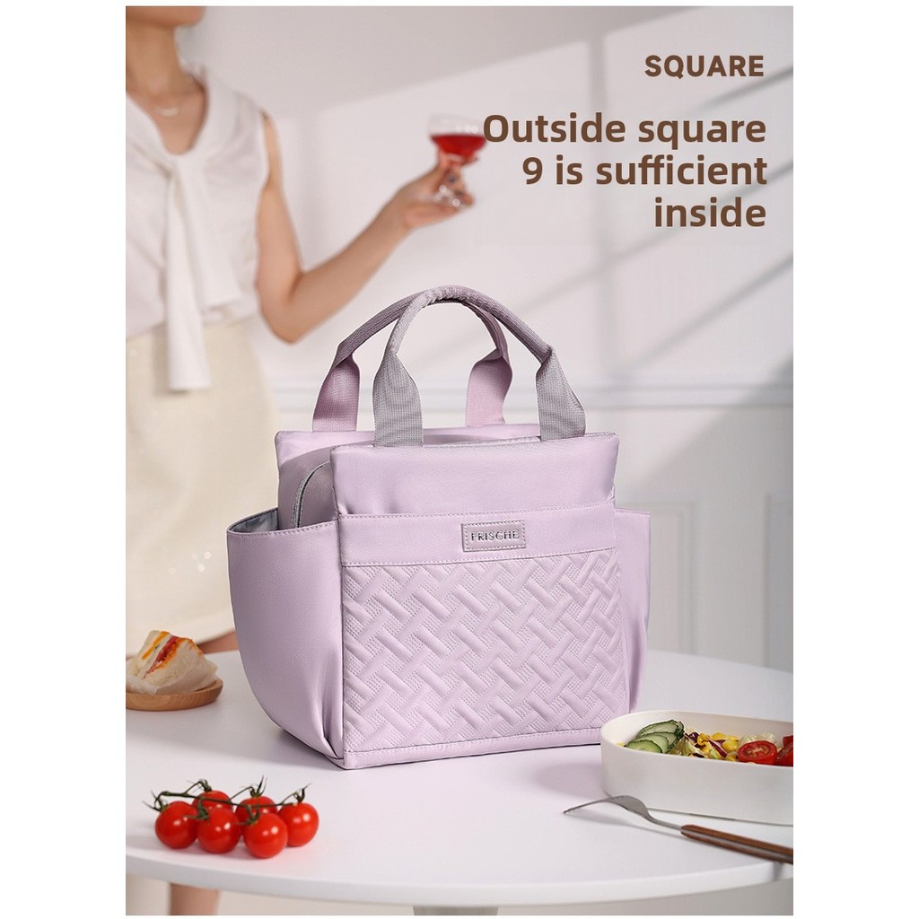 Large Thermal Lunch Bag Insulated Picnic Bag Waterproof Oxford Cloth ...