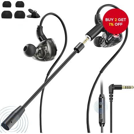 Sprise G59 Heavy Bass Wired Gaming Headset With Dual Microphone Noise ...