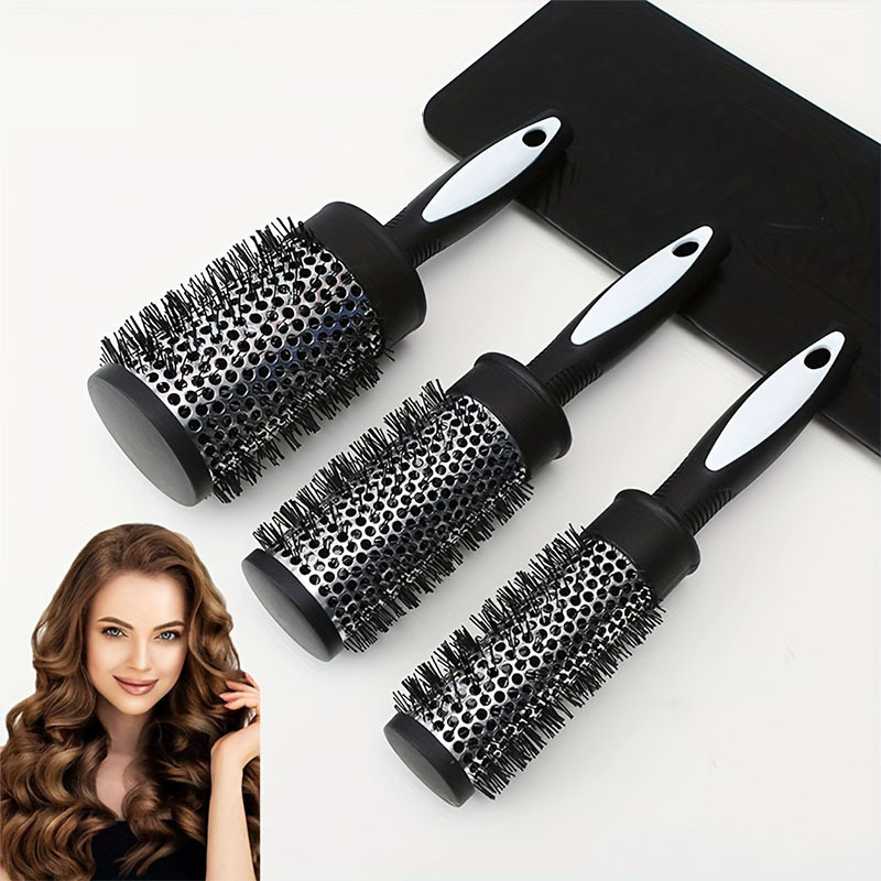 Thermal Aluminum Nylon Tube Roll Comb Cylinder Curly Hair Rolling Comb ...