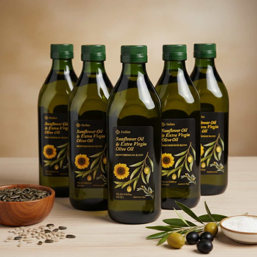 Buy 4 Get 1 Helios Mediterranean Blended Extra Virgin & Sunflower Oil ...