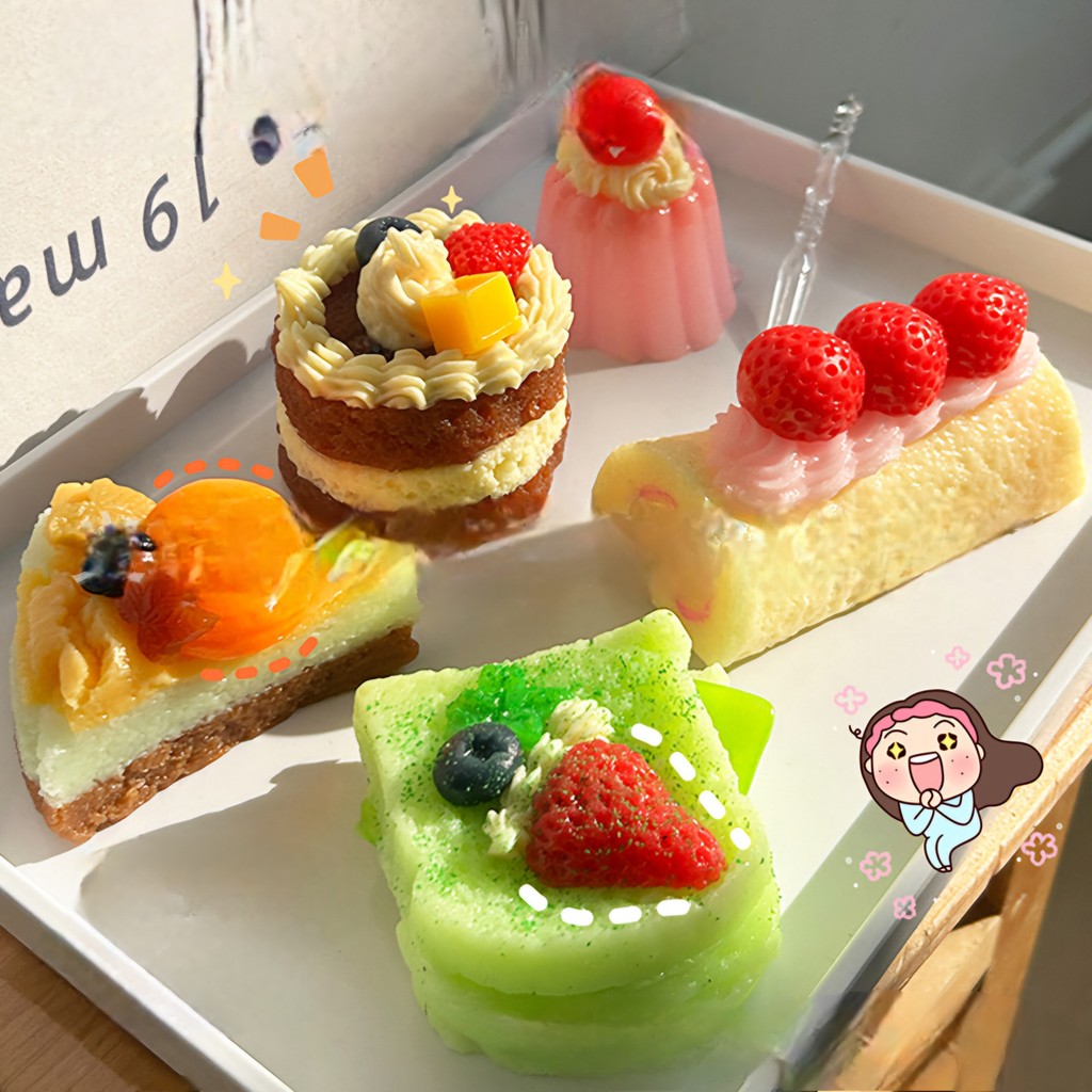 Taba New Squishy Pudding Cake Roll Souffle Tart Waffle Squeezy Relief ...