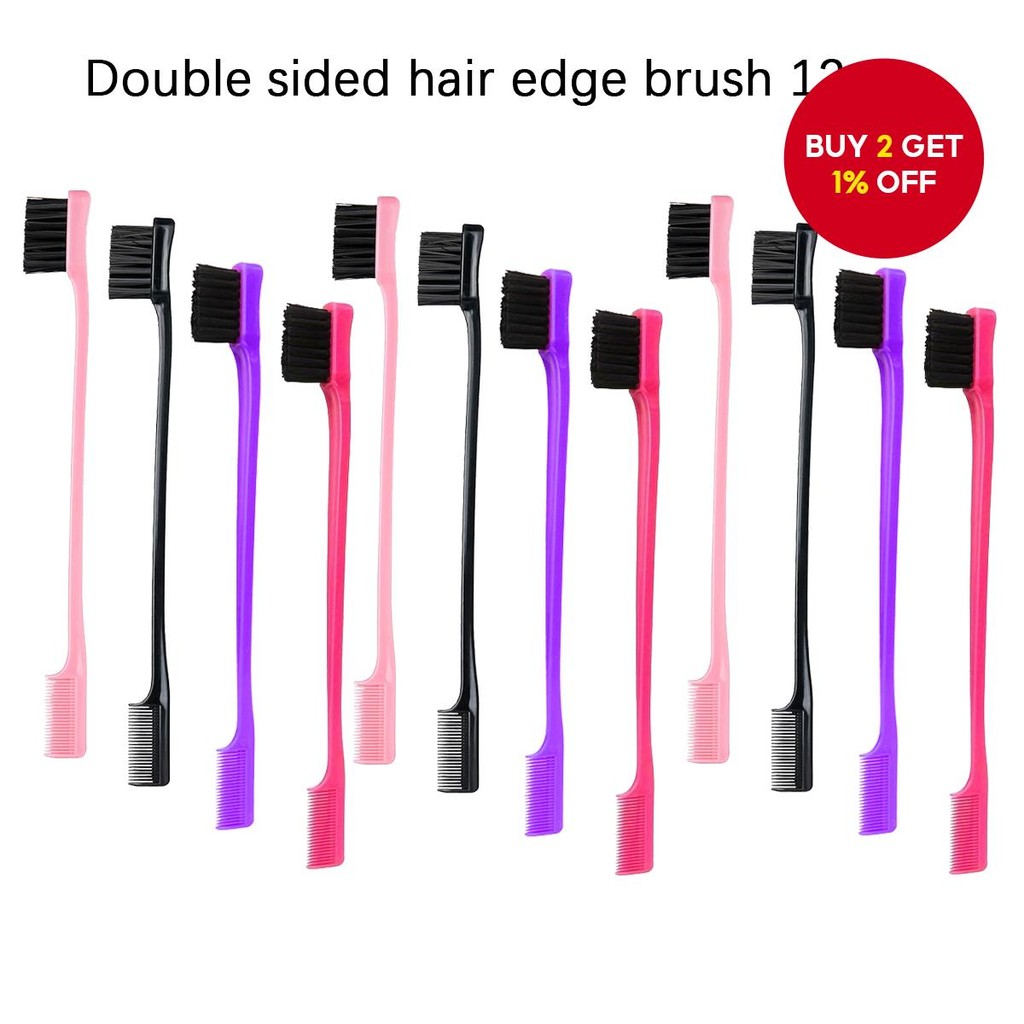 Double-Sided Brush Set - 12 Natural-Looking Brow and Hair Brushes for ...