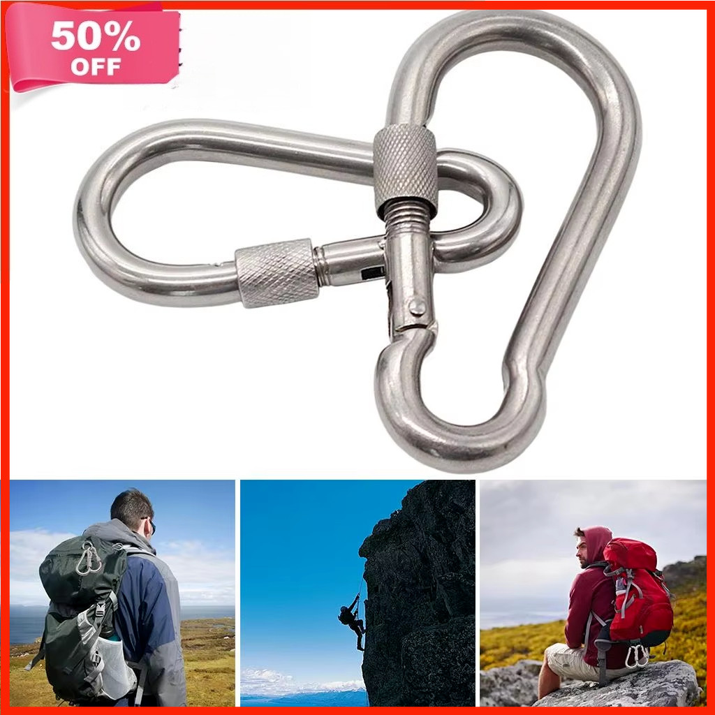 Galvanized Snap Hook Carabiner Heavy Duty Outdoor Gear for Backpack ...