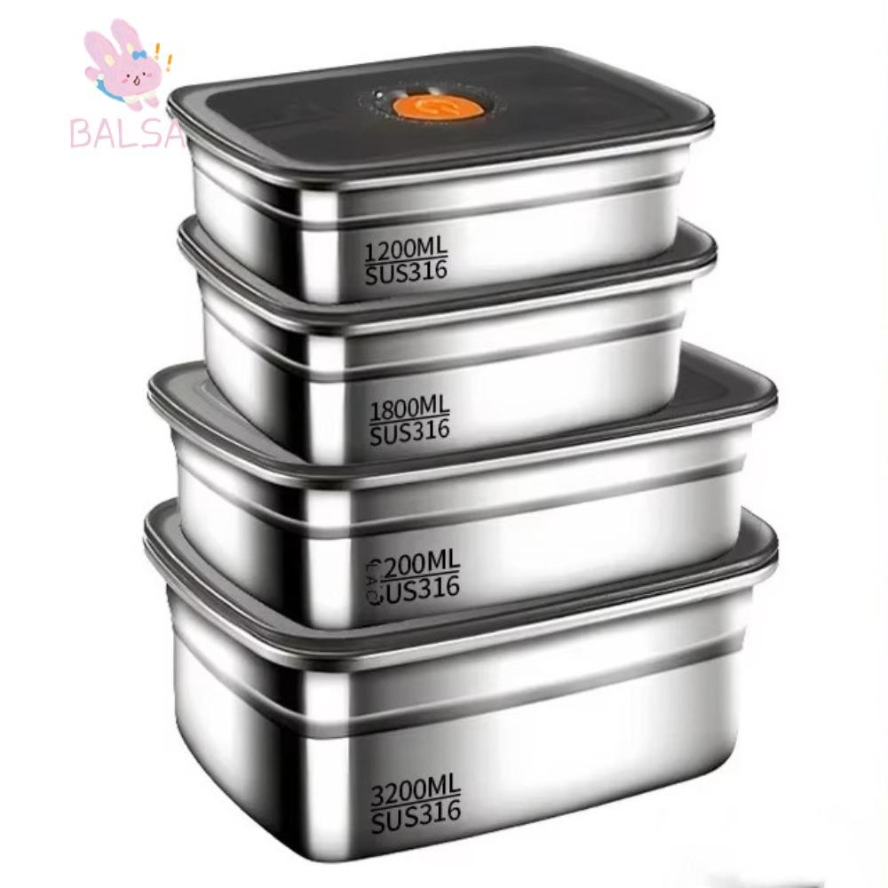 BALSA Camping Lunch Box, Stainless Steel Microwave Suitable ...