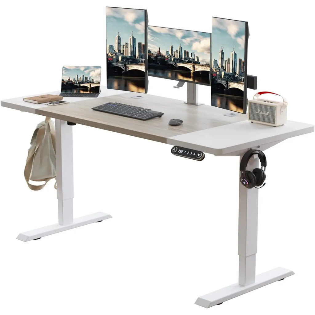 Height Adjustable Standing Desk, 63x 30 Inches Stand Up Desk ...
