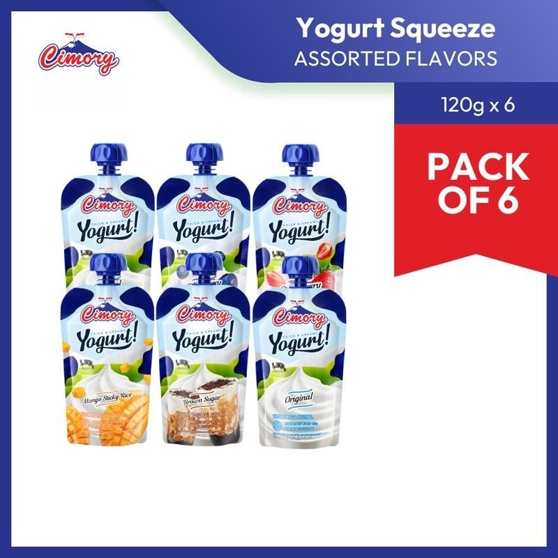 Cimory UHT Yogurt Squeeze Pouch 120g - Set of 6s yougurt On the Go kids ...