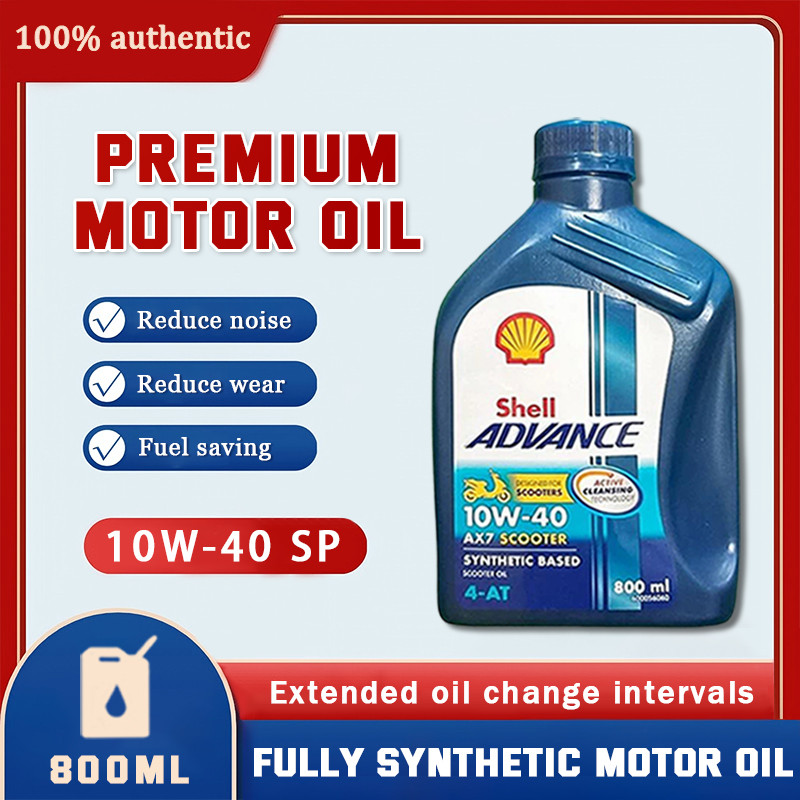 Shell Advance AX7 Fully Synthetic SAE 10W-40 Motor Oil 800ML API SN ...