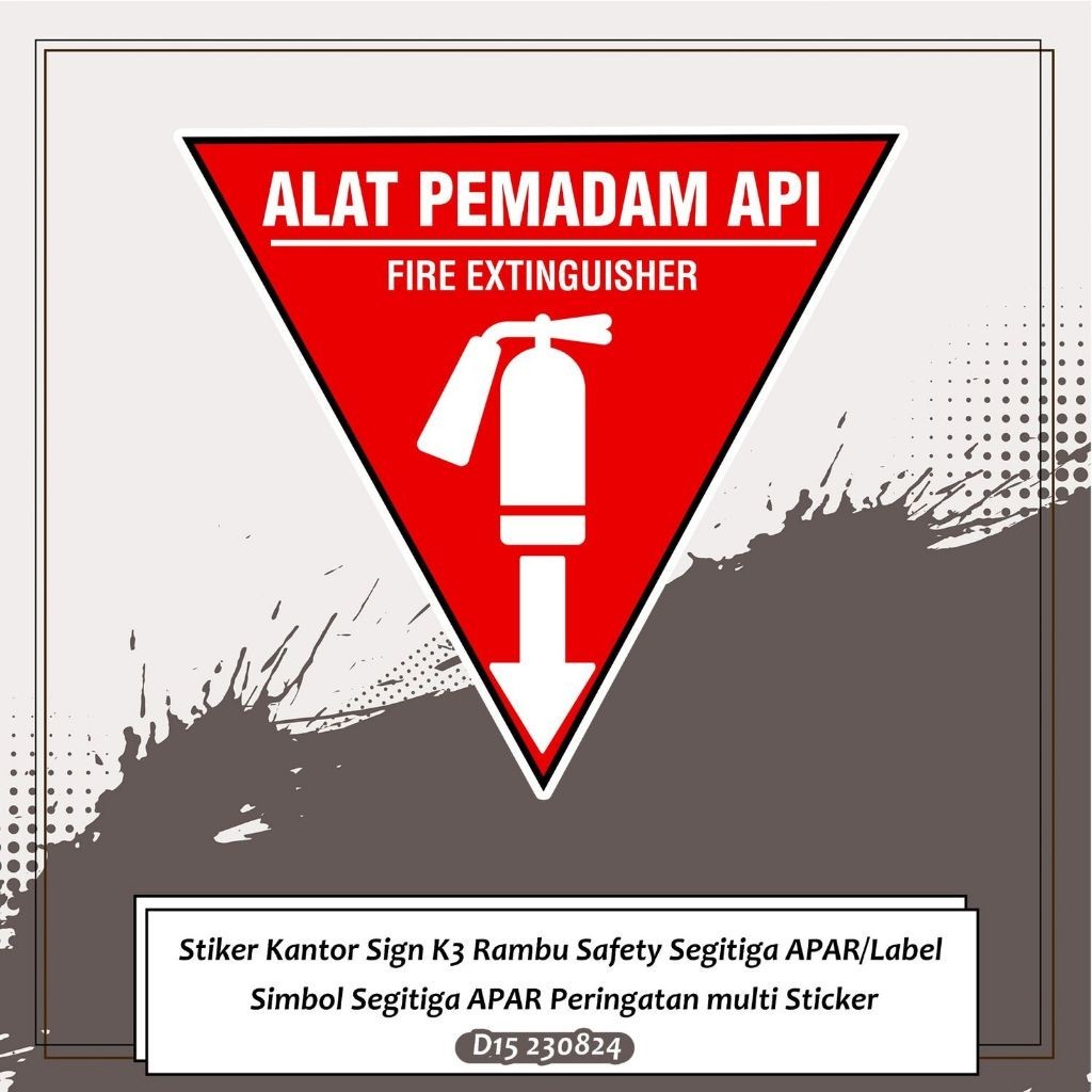 Office Sticker Sign K3 Triangle Safety Sign APAR/ Triangle Symbol Label ...