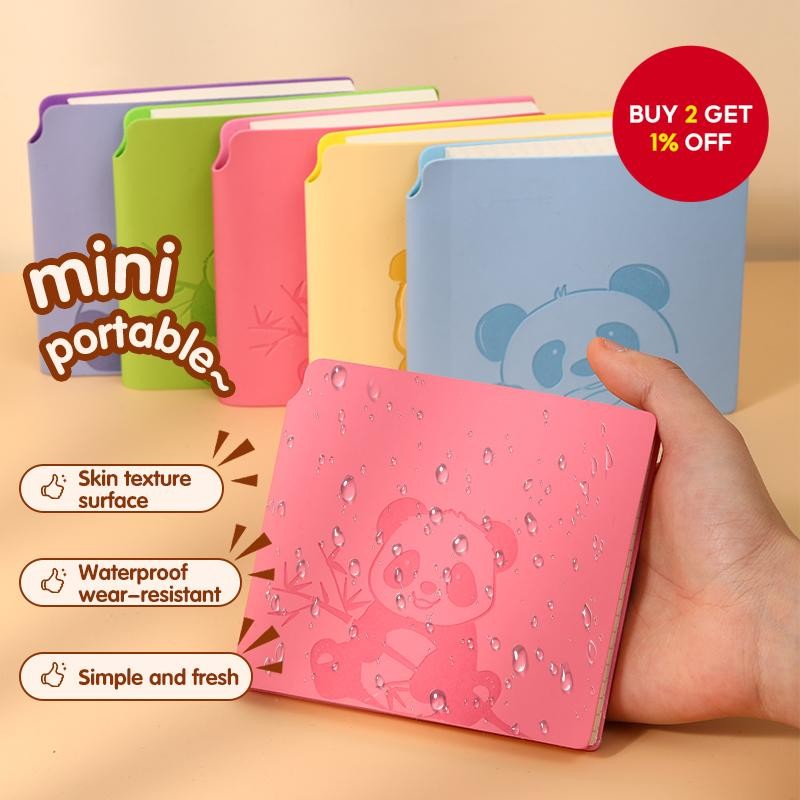 Mini Pocket Panda Handmade Leather Notebook – 100 Pages, Portable ...