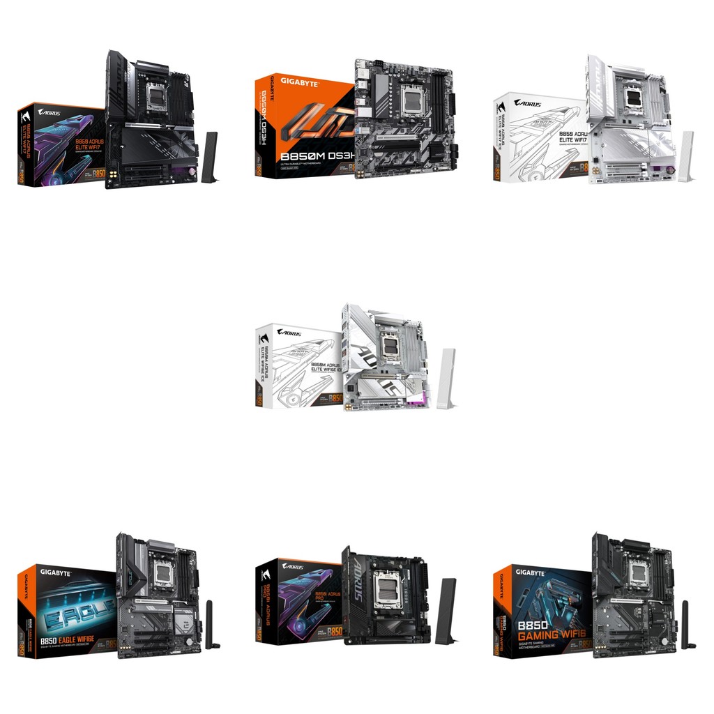 GIGABYTE B850 AORUS ELITE WIFI7 ICE - AMD Ryzen White ATX High-End ...