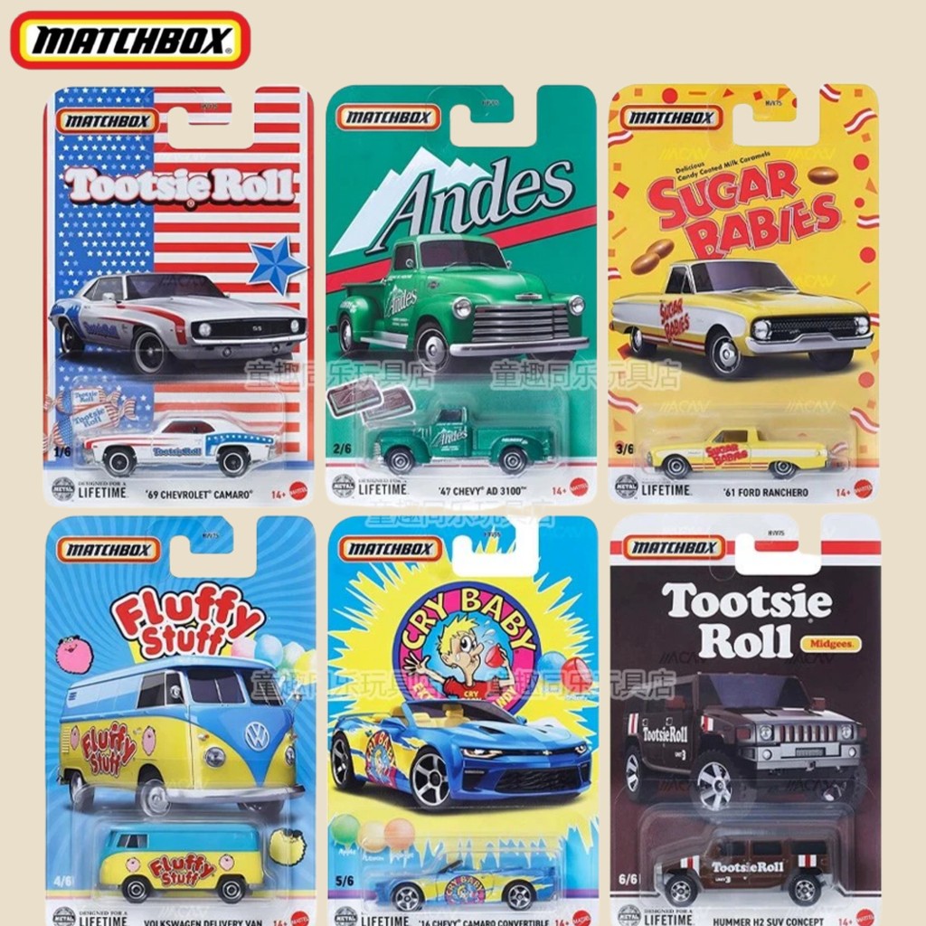Matchbox Premium Diecast Car Set – VW T1, Hummer, Corvette, Ford Candy ...