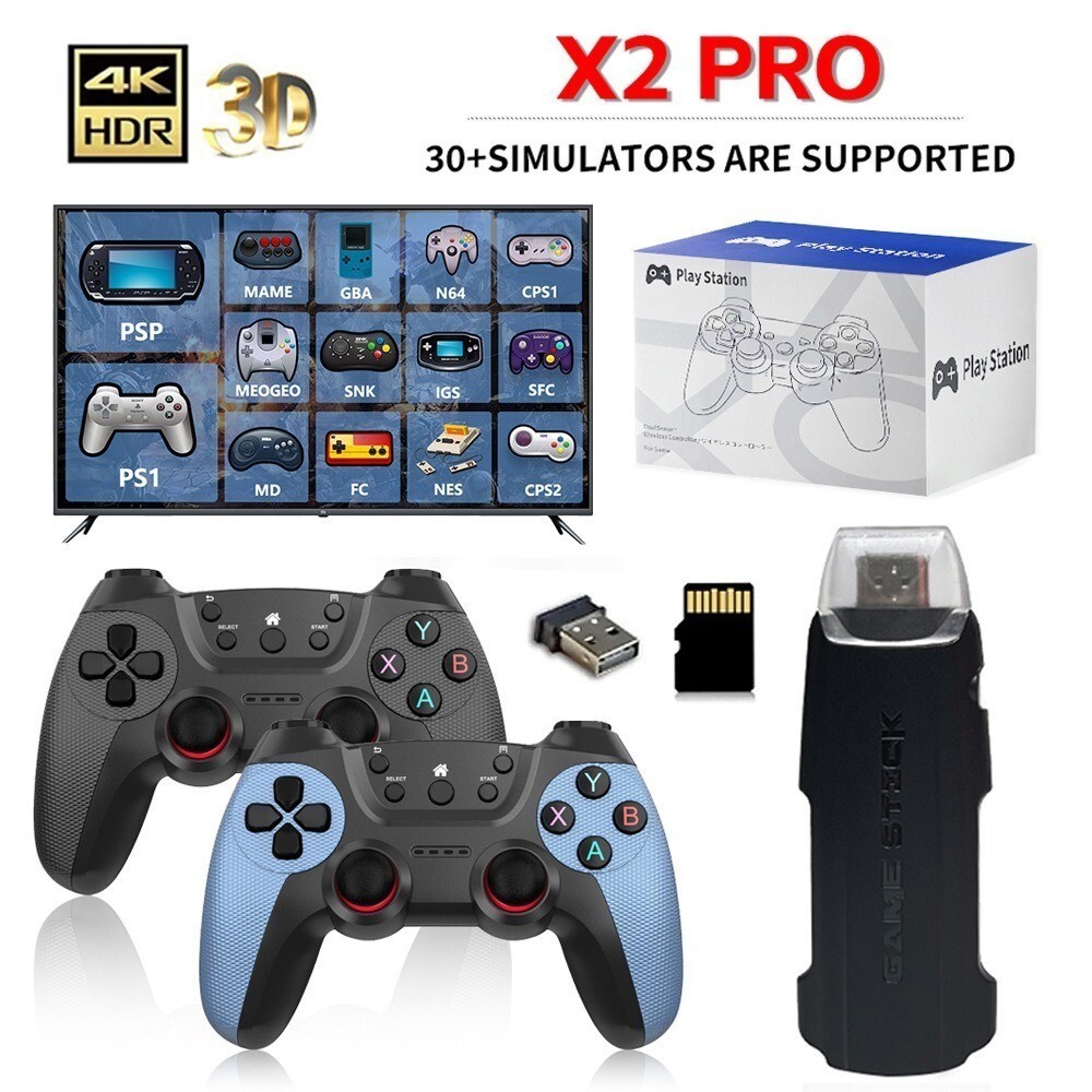 X2 PRO Retro Game Console 4K HDMI 60FPS 41000+ Retro Games 128GB TF ...
