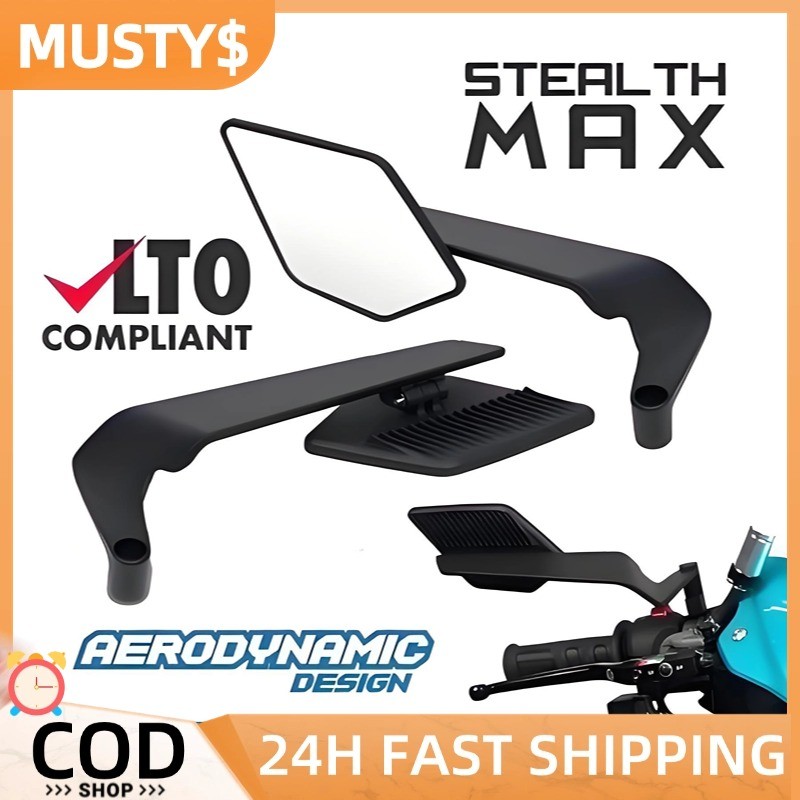 Wind Wing Rotating Side Mirror V5 Alloy Stem Universal Wide View ...