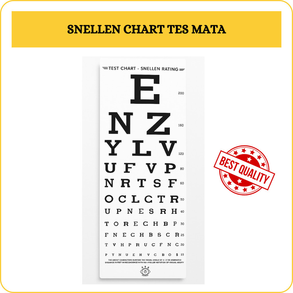 MATA Original Snellen Chart Eye Test Poster – Vision Defense ...