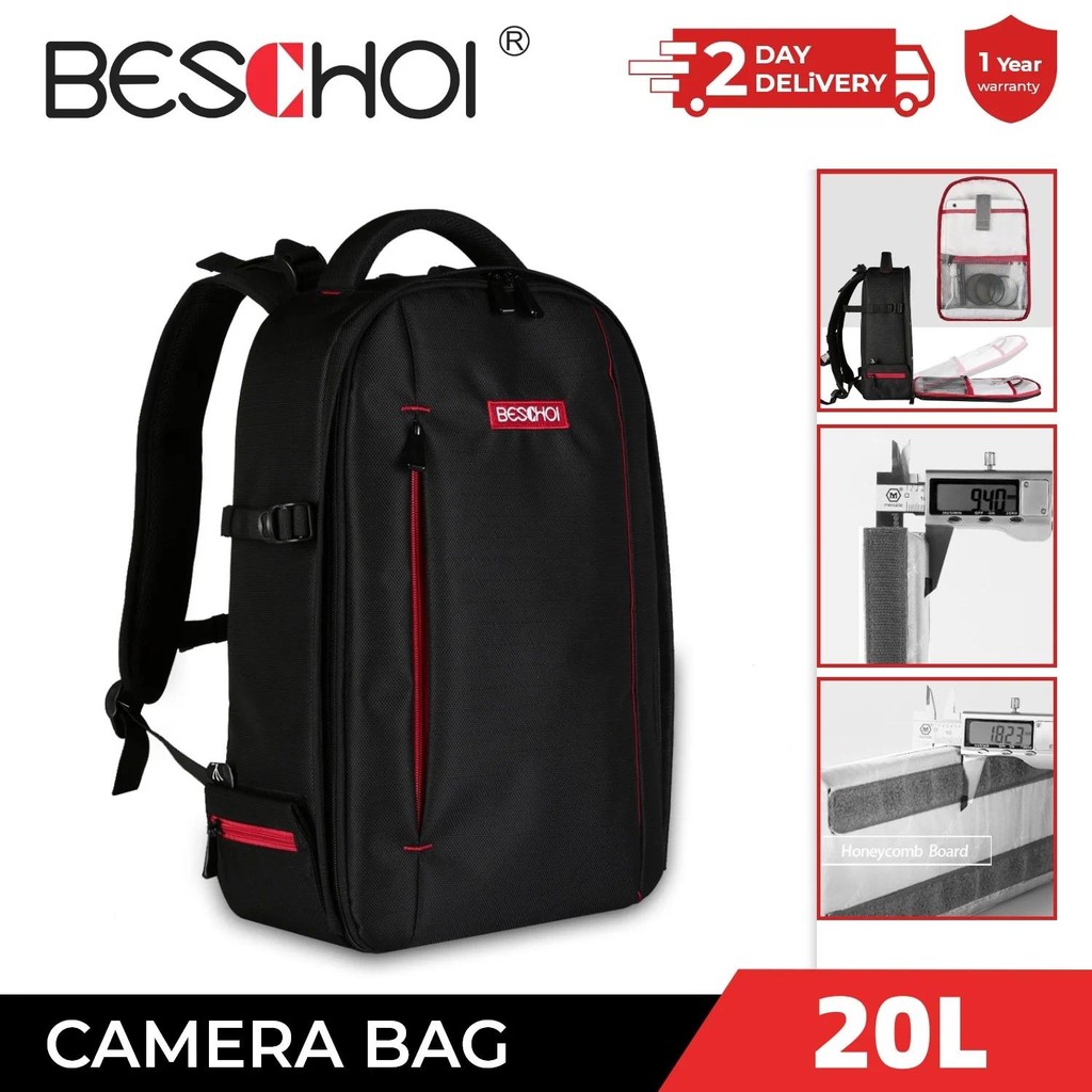 BESCHOI Camera Backpack 20L Travel Photographer Camera Bag for Sony ...