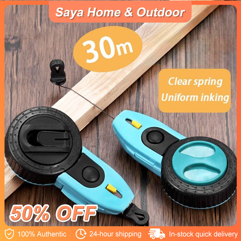 30m Carpenter Semi automatic marking ink fountain Chalk Line Reel ...