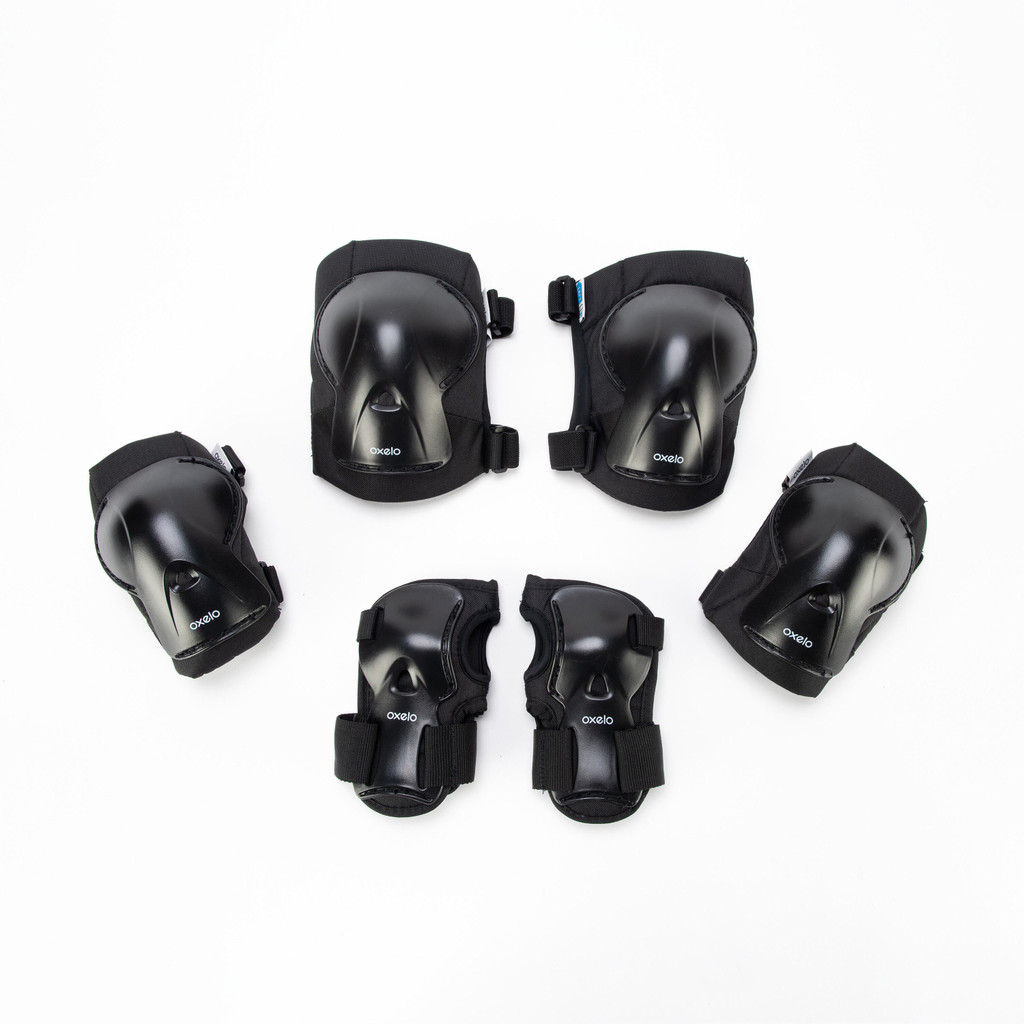 Decathlon Oxelo Kids' Set of Inline Skate Protectors Elbow, Wrist ...
