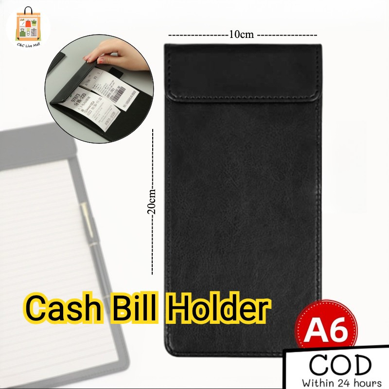Payment Cash Bill Holder Leather Magnetic Receipt Holder Restaurant ...