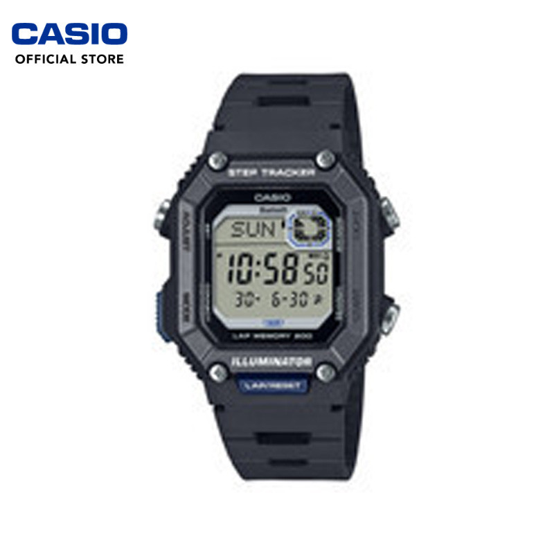 Casio (WS-B1000-1AVDF) Black Resin Strap Step Tracker 100 Meter Digital ...