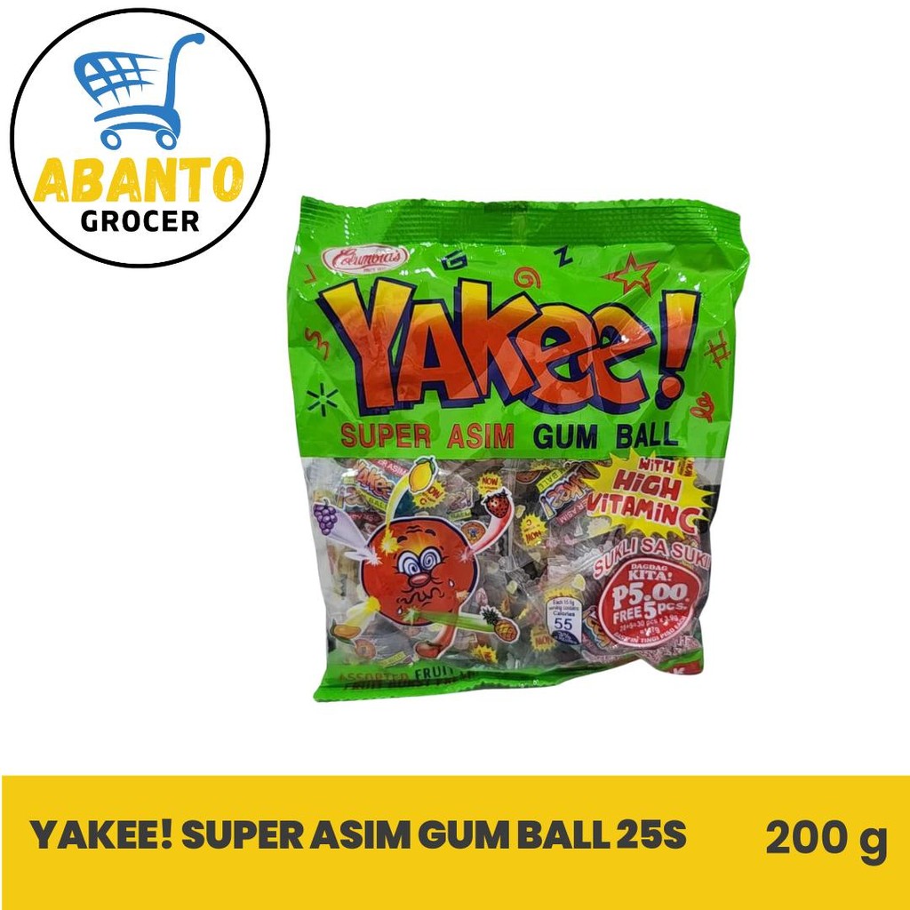 Yakee! Super Asim Gum Ball 25s | Shopee Philippines