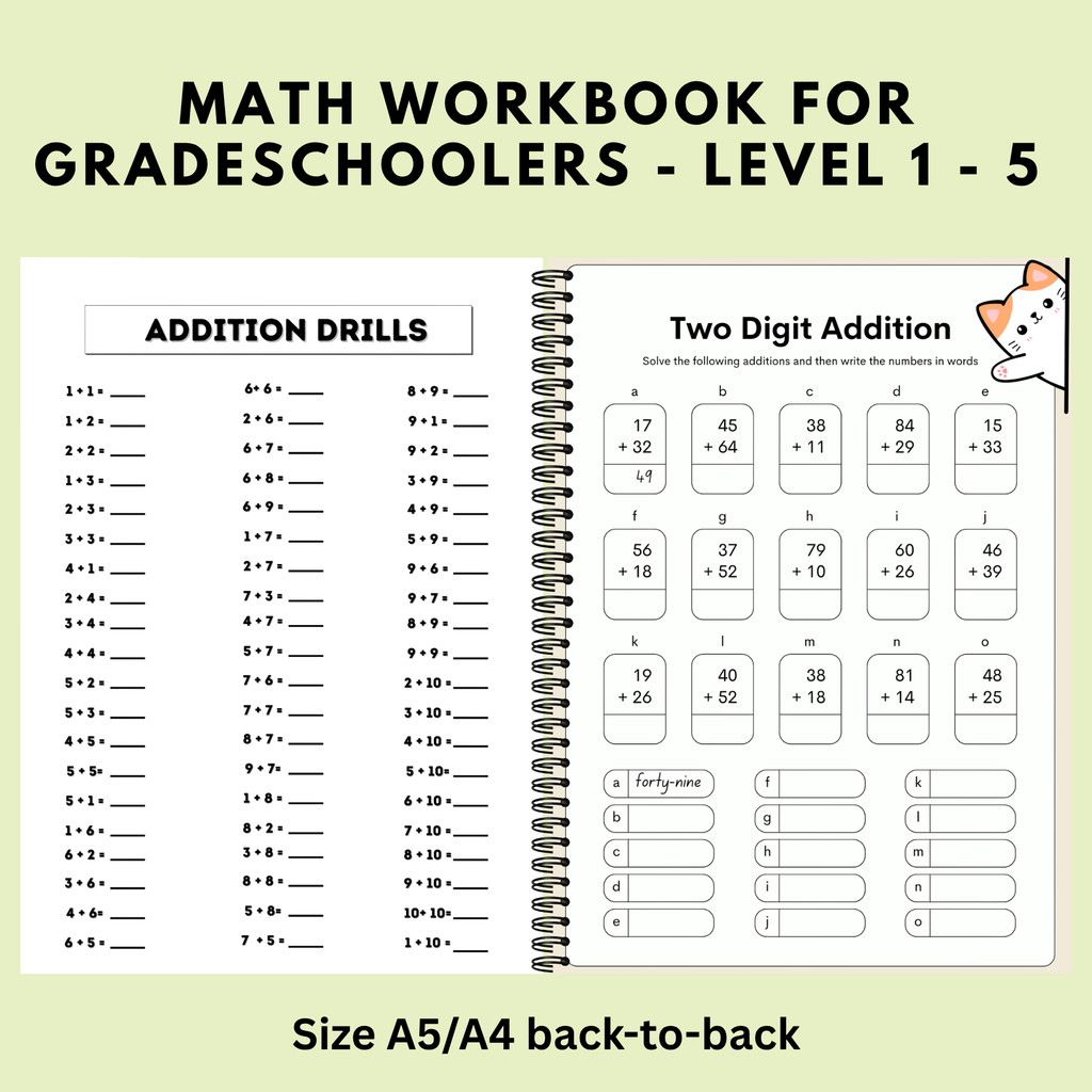 Math Activity Book for Grade 1, Grade 2, Grade 3, Grade 4, Grade 5 ...