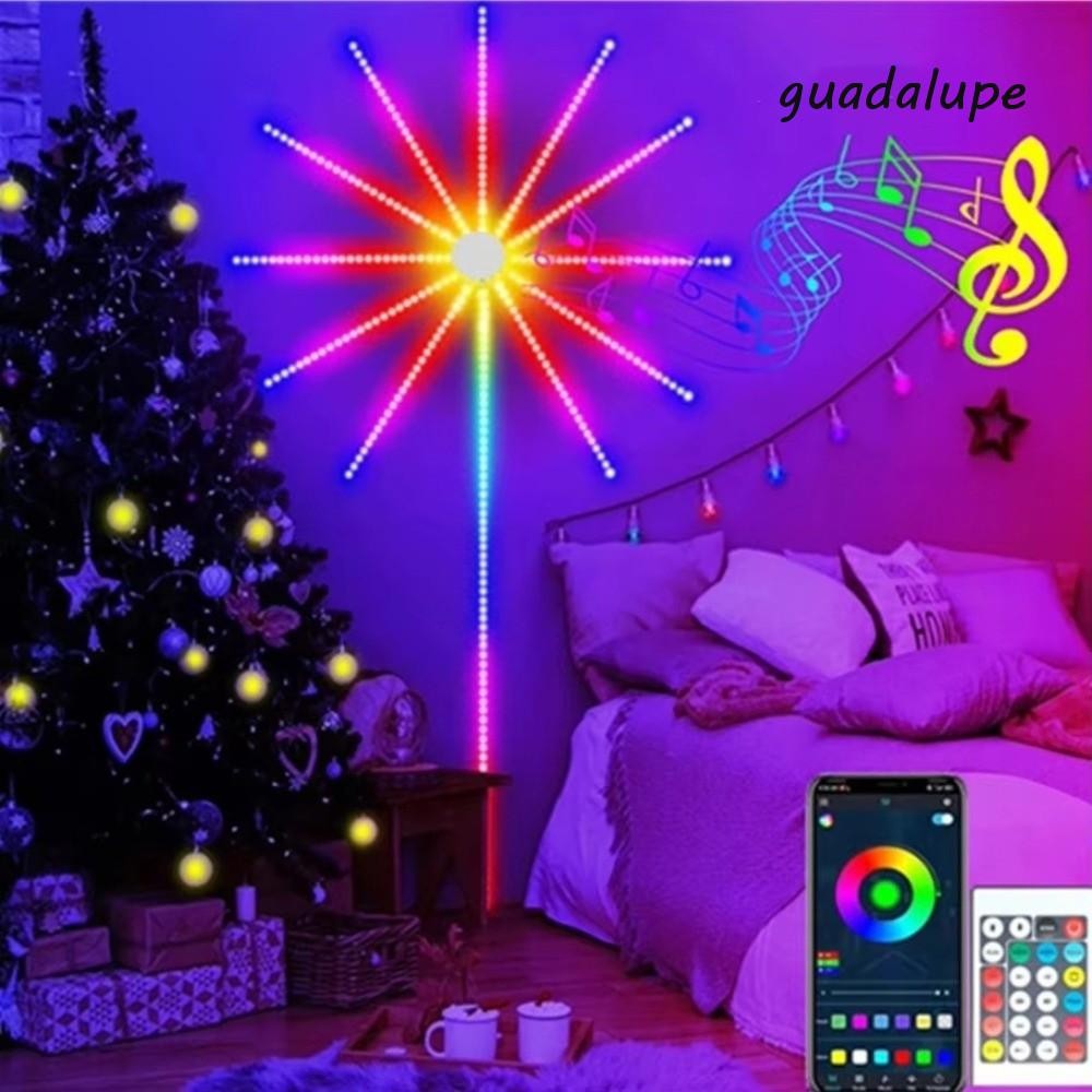GUADALUPE1 Firework Lights LED Strip, Music Sound Sync Bluetooth APP ...