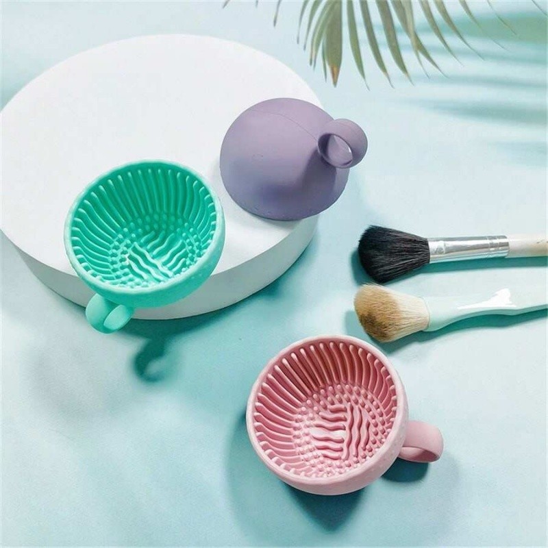 1pcs Brush Cleaning Pad Makeup Brush Cleaning Bowl, For Cleaning ...