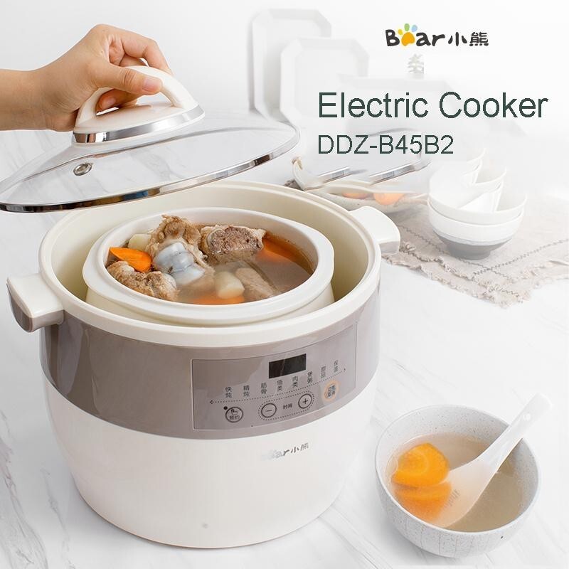 Bear Electric Slow Cookers Household Stew Pot 4.5L Large Capacity ...