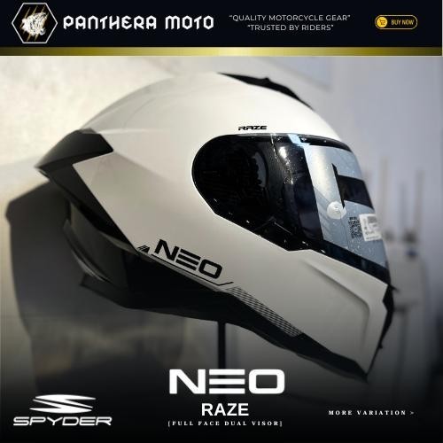 SPYDER NEO RAZE FULL FACE DUAL VISOR MOTORCYCLE HELMET | Shopee Philippines