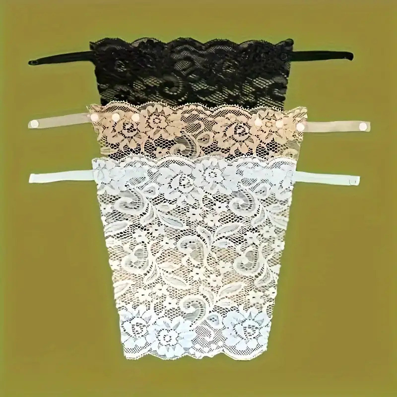 3pcs Elegant Floral Lace Bra Inserts Light Leakage Prevention Anti ...