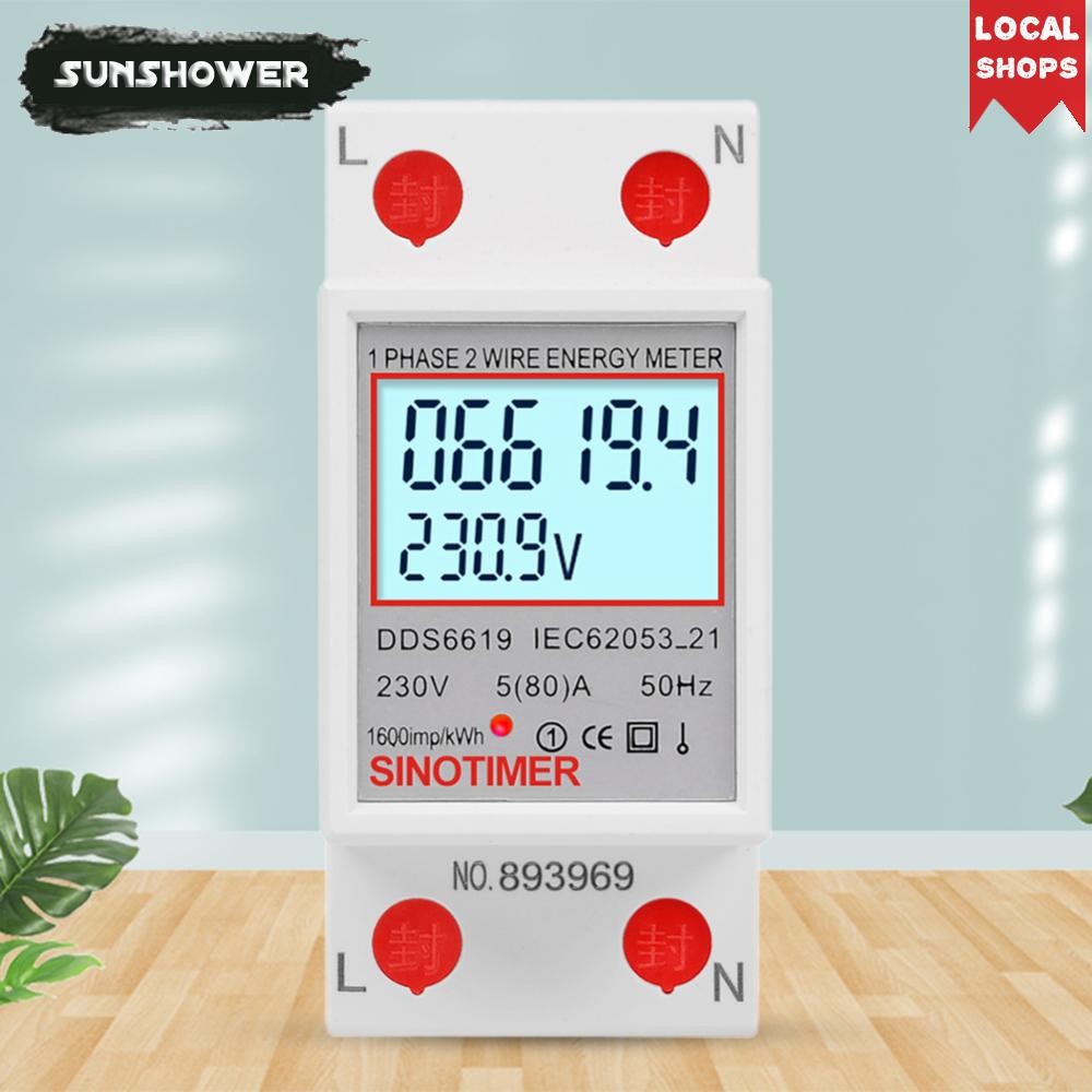 Digital Electric Energy Monitor LCD Display 220V 230V KWH Electric ...