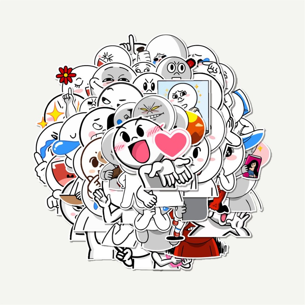 Sticker Pack MOL - Moon Line Friends Cartoon | TUMBLR Sticker | LAPTOP ...