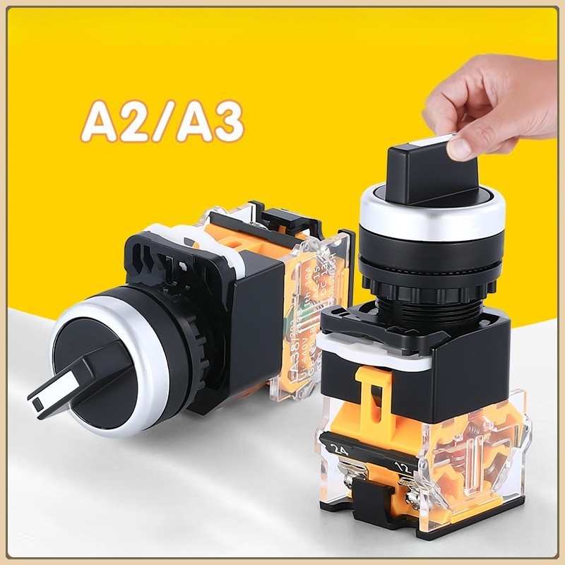 [Fast Shipping]22mm Selector Rotary Switch 10A400V Power Switch Self ...